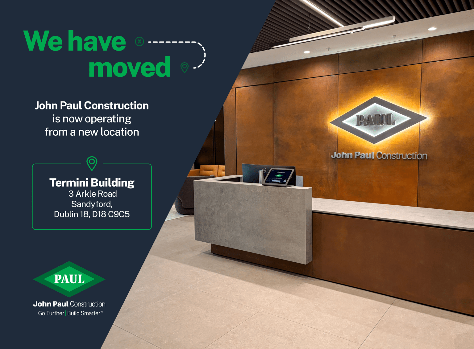 We Have Moved - John Paul Construction